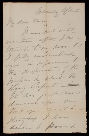 General [John G.] Parke to Thomas Lincoln Casey, [February] 1872 ...