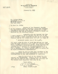 Letter from NAACP Atlanta Branch to Walter White - Digital Commonwealth