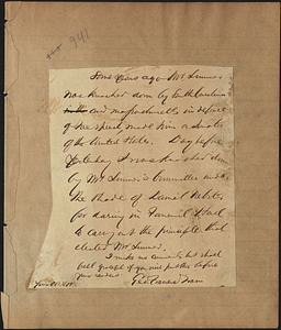 Note written by George Francis Train, 1862 - Digital Commonwealth