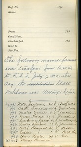 Tewksbury Almshouse Intake Record: Marsh, Mabel - Digital Commonwealth