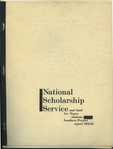National Scholarship Service and Fund for Negro Students - Digital ...