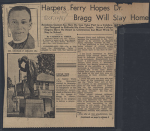 Harpers Ferry hopes Dr. Bragg will stay home - Digital Commonwealth