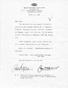 Letter from Joseph A. Califano, Jr., and Jack Valenti to Paul - Digital ...