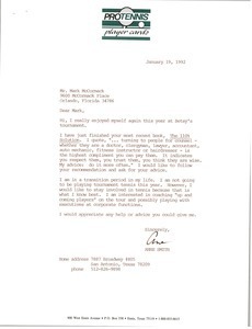 Letter from Anne Smith to Mark H. McCormack - Digital Commonwealth