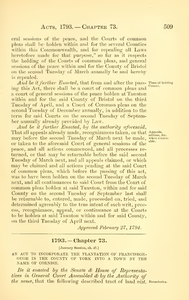 1793 Chap. 0073 An Act To Incorporate The Plantation Of Francisborough ...