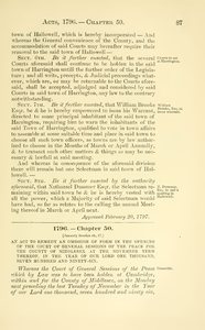 1796 Chap. 0050 An Act To Remedy An Omission Of Form In The Opening Of ...