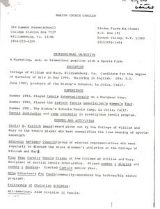 Marion Church Gengler resume - Digital Commonwealth