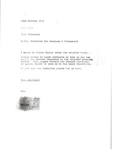 Memorandum from Mark H. McCormack to John Oney - Digital Commonwealth