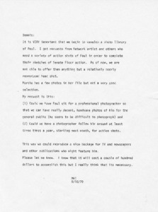 Letter to Dennis from MHT regaring developing photo library of Paul ...