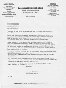 Sample Letter to constituents regarding H.R. 10318, the Toxic ...