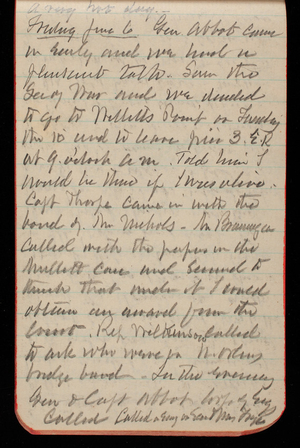 Thomas Lincoln Casey Notebook, April 1890-June 1890, 68, A very hot day ...