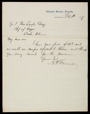 [Arthur] P. Gorman to Thomas Lincoln Casey, February 16, 1889 - Digital ...