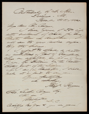 Bishop Burgess to Thomas Lincoln Casey, December 31, 1883 - Digital ...