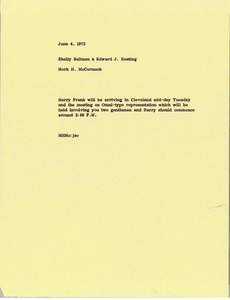 Memorandum from Mark H. McCormack to Shelly Saltman and Edward J ...