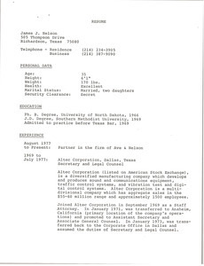 James J. Nelson resume - Digital Commonwealth