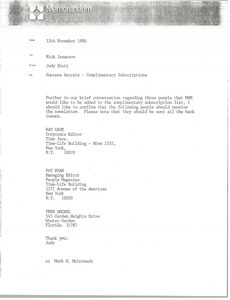 Memorandum from Judy Stott to Rick Isaacson - Digital Commonwealth