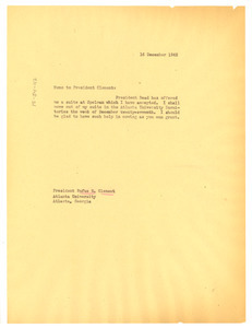 Memo from W. E. B. Du Bois to Rufus E. Clement - Digital Commonwealth