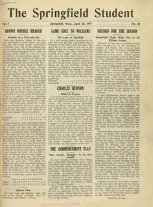 The Springfield Student (vol. 7, no. 24), April 25, 1917 - Digital ...