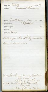Tewksbury Almshouse Intake Record: Ehman, Edward - Digital Commonwealth