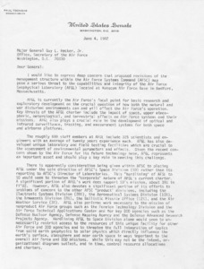 Letter to Major General Guy L. Hecker, Jr. from Paul E. Tsongas ...