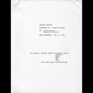 Monthly reports. - Digital Commonwealth