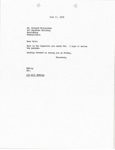 Letter from Mark H. McCormack to Richard Wickersham - Digital Commonwealth