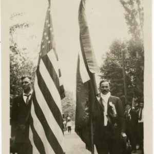 Two Men Holding Flags - Digital Commonwealth