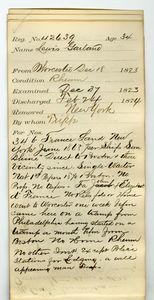 Tewksbury Almshouse Intake Record: Garland, Lewis - Digital Commonwealth