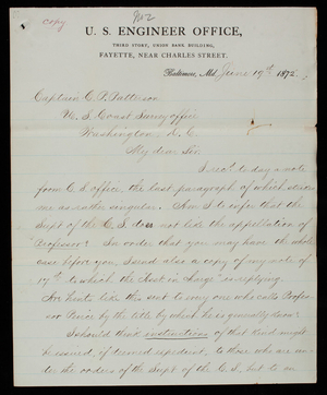 No. 2: Major [William] P. Craighill to Captain C. P. Patterson , June ...