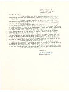 Letter from Herbert Aptheker to W. E. B. Du Bois - Digital Commonwealth