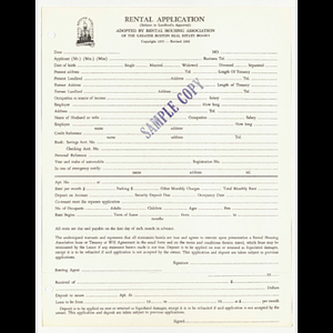Rental application, tenancy-at-will agreement, lease form with lessor ...