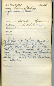 Tewksbury Almshouse Intake Record: Falvey, Daniel - Digital Commonwealth