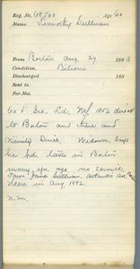 Tewksbury Almshouse Intake Record: Sullivan, Timothy - Digital Commonwealth