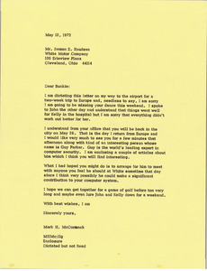 Letter from Mark H. McCormack to Semon E. Knudsen - Digital Commonwealth