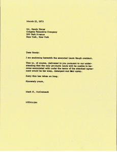 Letter from Mark H. McCormack to Sandy Haver - Digital Commonwealth