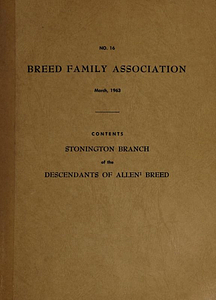 Breed family association : Stonington branch of the descendants of ...