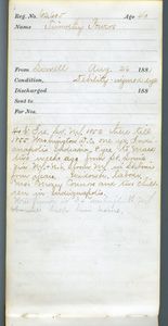Tewksbury Almshouse Intake Record: Powers, Timothy - Digital Commonwealth