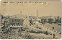 Newton Hospital from Main Entrance, West Newton, Mass. - Digital ...