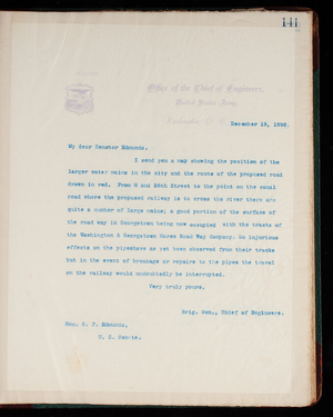 Thomas Lincoln Casey Letterbook (1888-1895), Thomas Lincoln Casey to ...