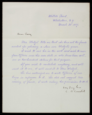 [Cyrus] B. Comstock to Thomas Lincon Casey, March 28, 1887 - Digital ...