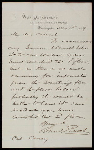 General Breck to Thomas Lincoln Casey, May 15, 1879 - Digital Commonwealth