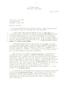 Letter from Paul Partington to W. E. B. Du Bois - Digital Commonwealth