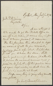 Letter to Patrick Guiney, 1874 July 6 - Digital Commonwealth