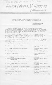 Senators Edward M. Kennedy and Paul E. Tsongas announces $36.7 million ...