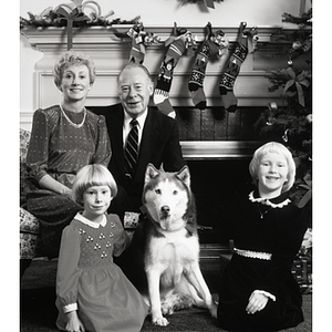 President Kenneth G. Ryder and his family pose for a holiday photo ...