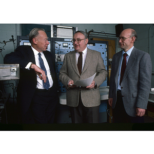President Kenneth G. Ryder, Barry Karger and Roger Giese (left to right ...