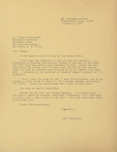 Letter from Judi Chamberlin to Peggy Tagliarino - Digital Commonwealth