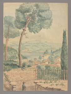Henry John Van Lennep watercolor drawing of a village - Digital ...
