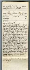 Tewksbury Almshouse Intake Record: Rabbitt, James - Digital Commonwealth