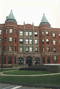 Alumni Hall main entrance and turrets (September, 2000) - Digital ...